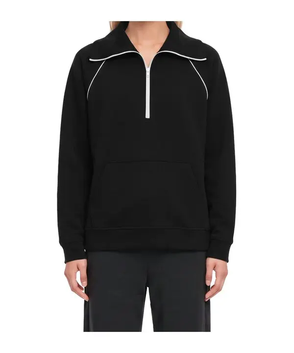 Max Mara Contrast Trim Half Zip Knitted Sweater