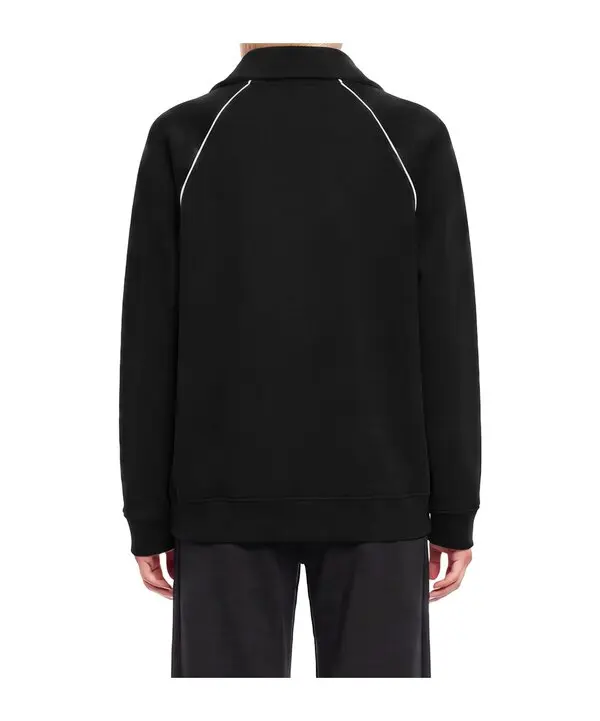 Max Mara Contrast Trim Half Zip Knitted Sweater