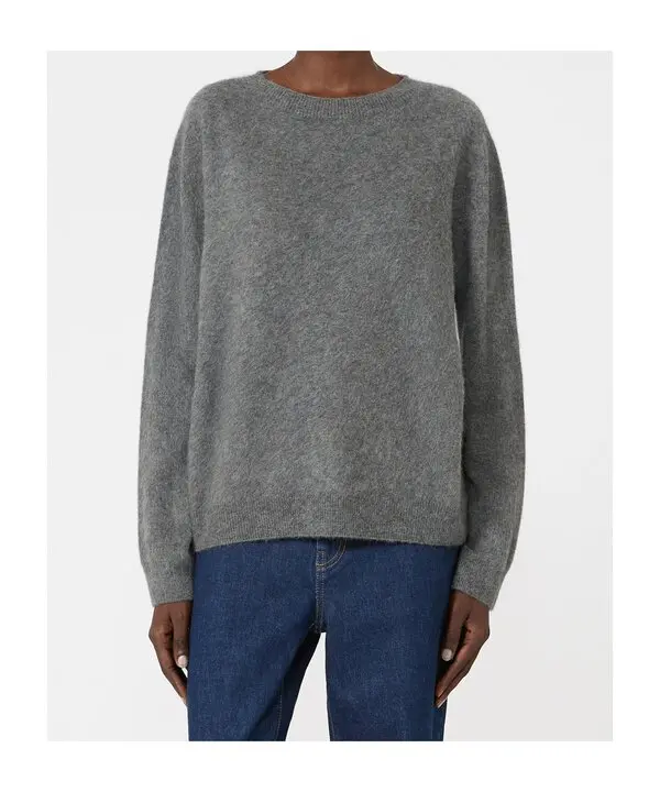 Max Mara Crew Neck Knitted Sweater - Dark Gray