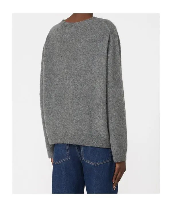 Max Mara Crew Neck Knitted Sweater - Dark Gray