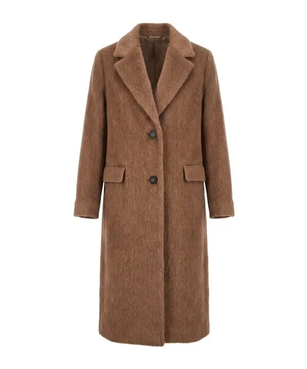 Peserico Single-breasted Coat - Brown