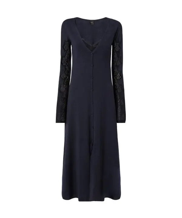Pinko Lace-panelled Button-up Dress
