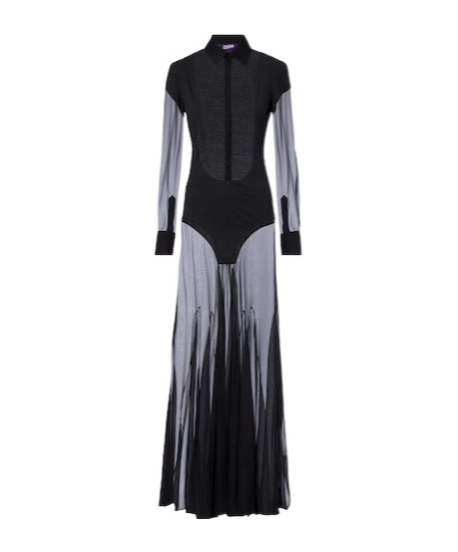 JEAN PAUL GAULTIER Knitted Silk-trimmed Shirt Dress - No