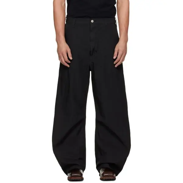Comme Des Garçons Homme Curved Wide-leg Pants