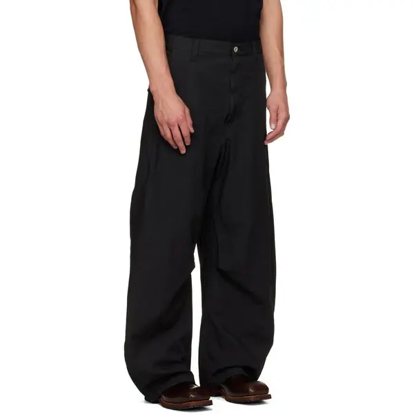 Comme Des Garçons Homme Curved Wide-leg Pants