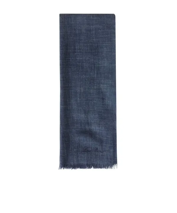 Loro Piana Fringed Scarf - Indigo