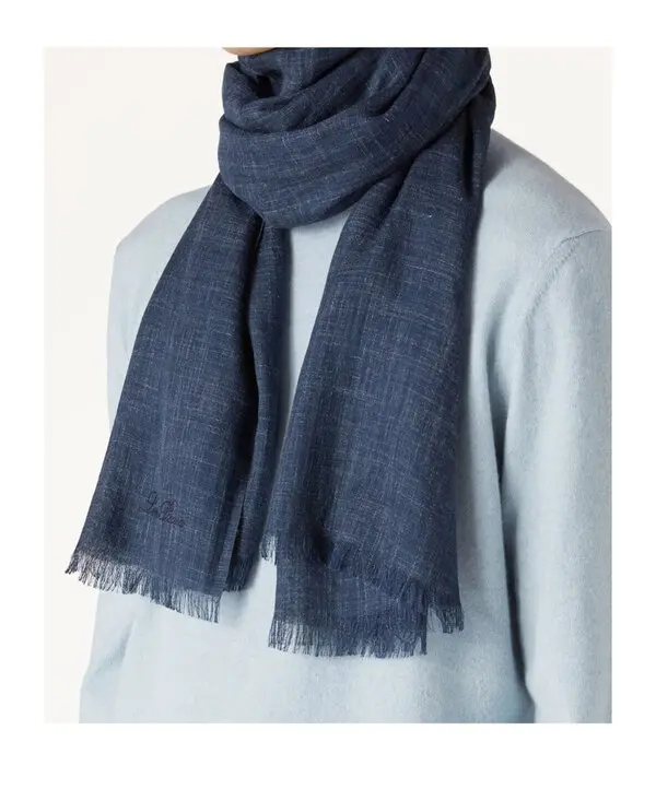 Loro Piana Fringed Scarf - Indigo