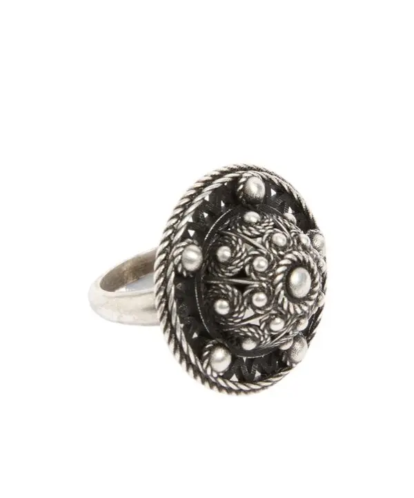 ANN DEMEULEMEESTER Andro Lantern Dome Ring - Ancient Silver