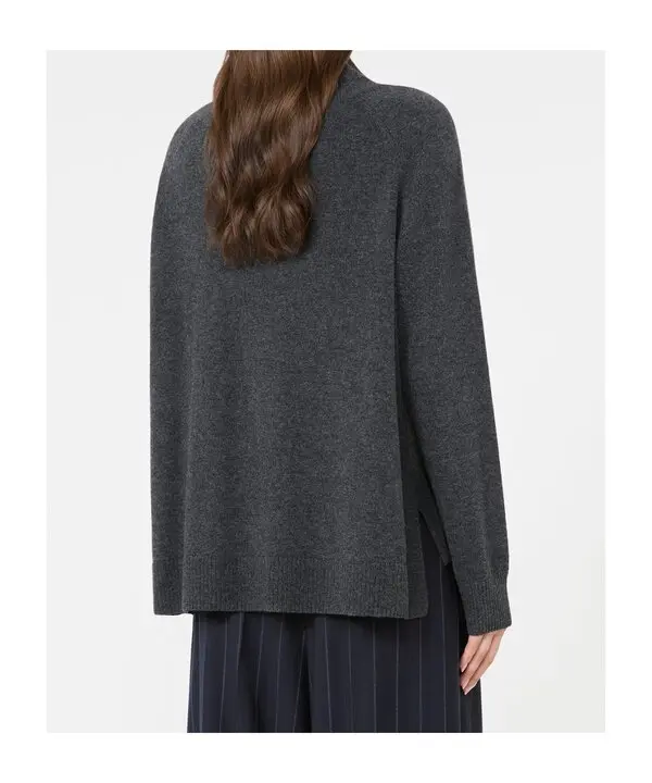 Max Mara Wkdzarina High Neck Knitted Jumper - Dark Gray