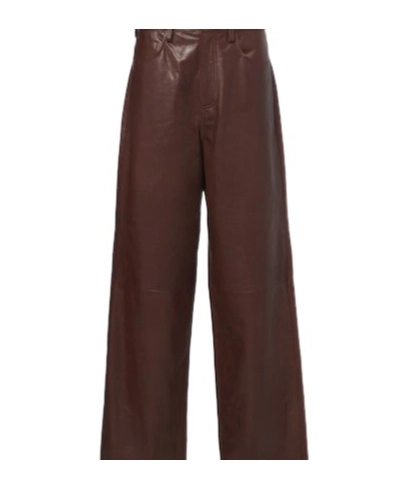 RÓHE Leather Wide-leg Pants