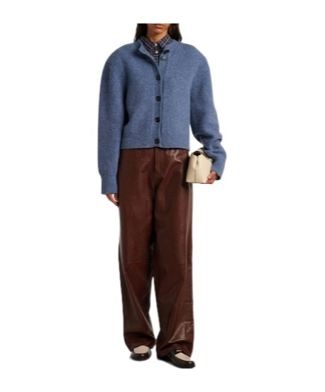 RÓHE Leather Wide-leg Pants