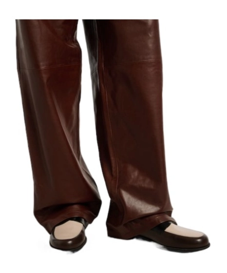 RÓHE Leather Wide-leg Pants