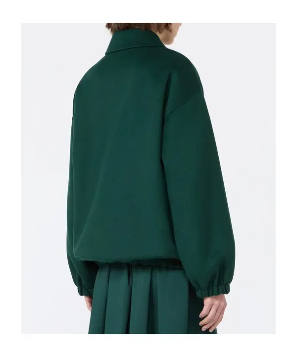 Max Mara Double Wool Broadcloth Bomber Jacket