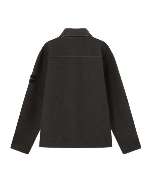 Stone Island Comfort-fit Snap-front Overshirt With Chest Pocket