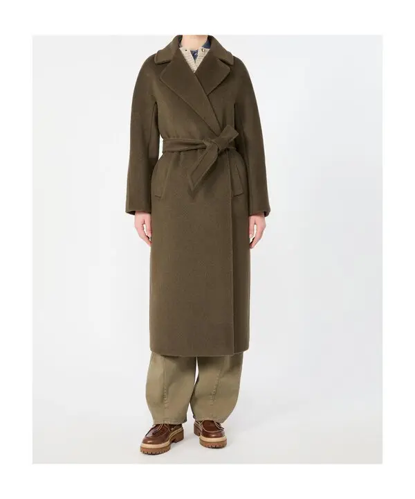 Max Mara Wool And Alpaca Teddy Coat - Khaki
