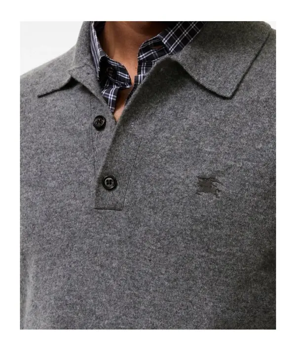 Burberry Long-sleeve Cashmere Blend Polo Shirt
