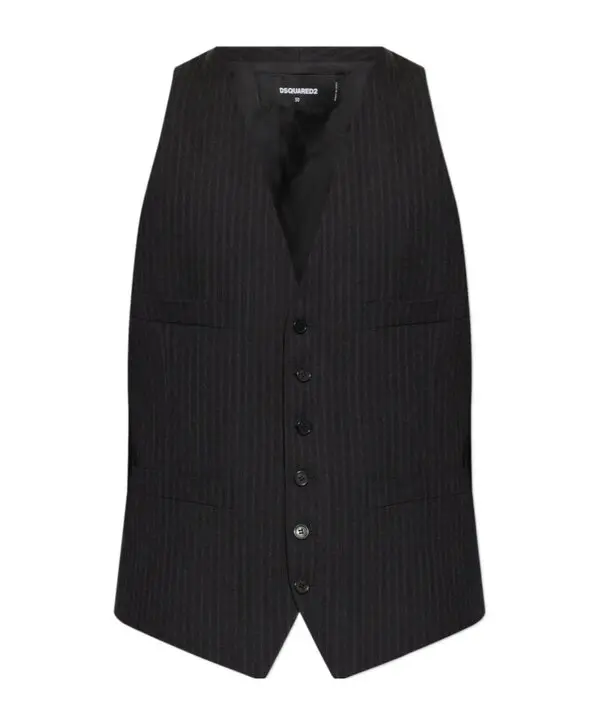 Dsquared2 Striped Buttoned Vest