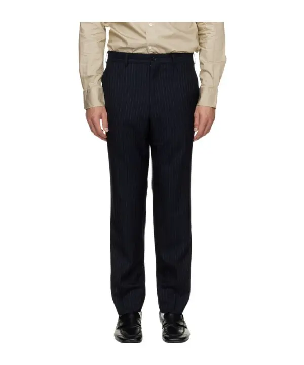Comme Des Garçons Casual Trousers With Belt Loops - Navy