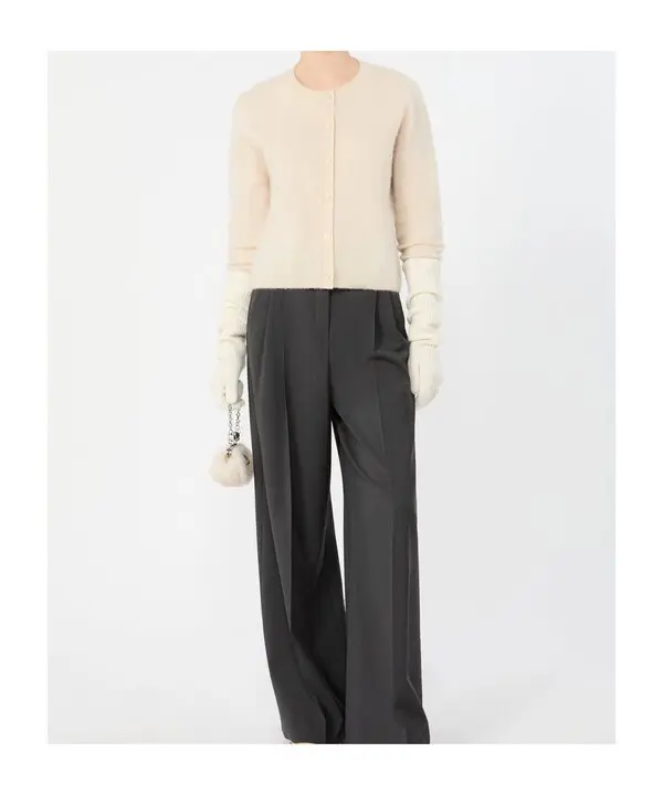 Max Mara Wool And Cashmere Yarn Cardigan Ice
