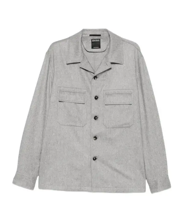 Zegna Button-fastening Shirt Jacket - Grey
