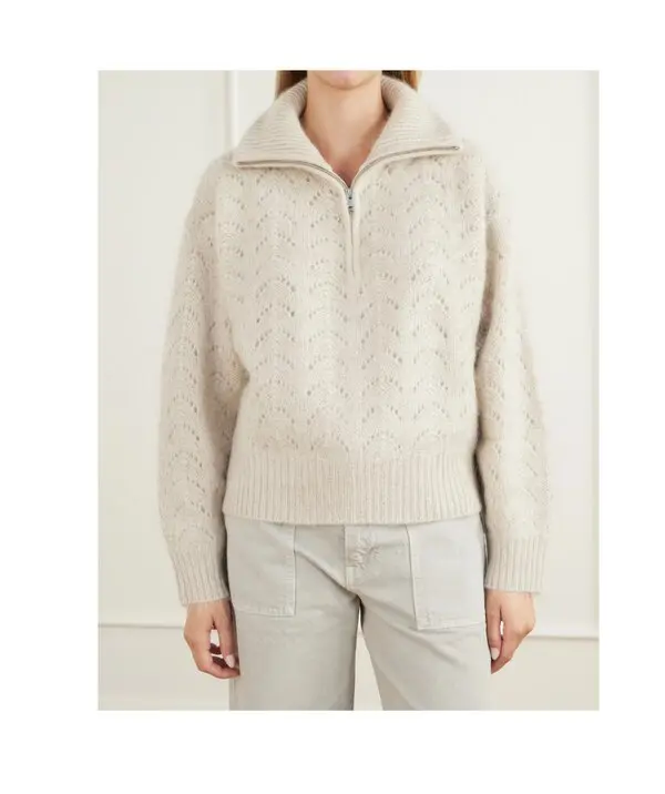 FRAME Ribbed-knit Zip-up Sweater