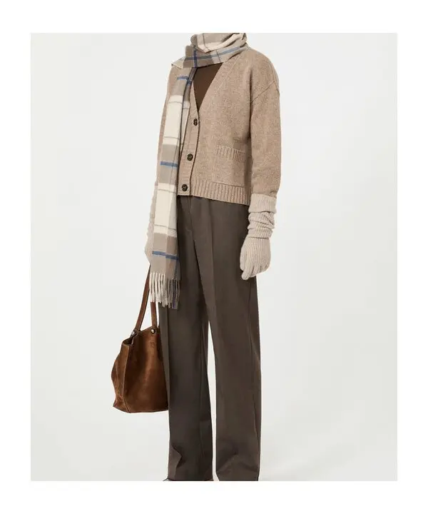 Max Mara Cropped Pocket Cardigan - Hazelnut Brown