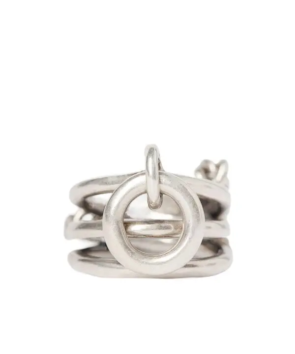 ANN DEMEULEMEESTER Eida Plate Ring - Ancient Silver