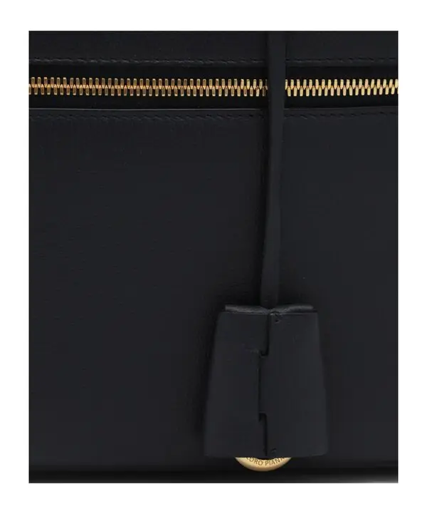 Loro Piana Zippered Shoulder Bag - Black