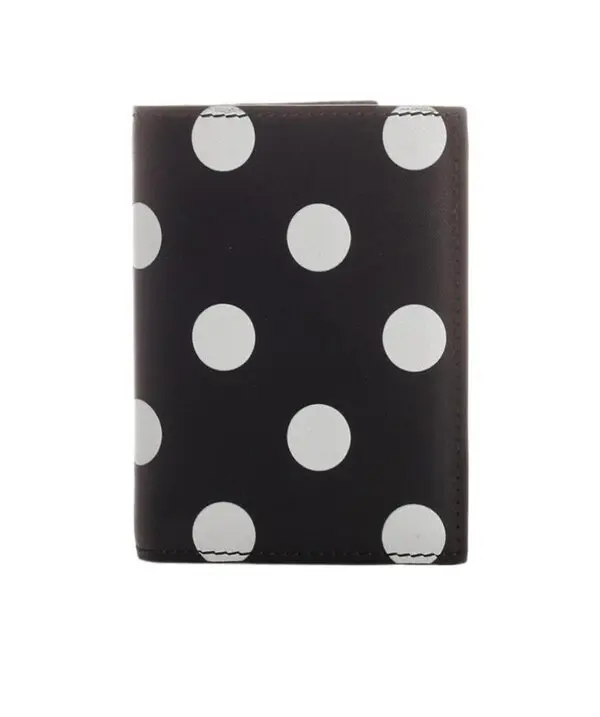 Comme Des Garçons Logo And Dot Wallet - Black