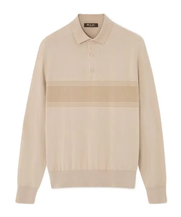Loro Piana St. Andrews Polo Sweater - Nude