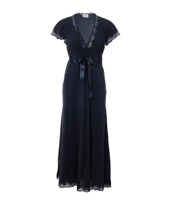 Rixo Marlice Lace Trim Maxi Dress - No
