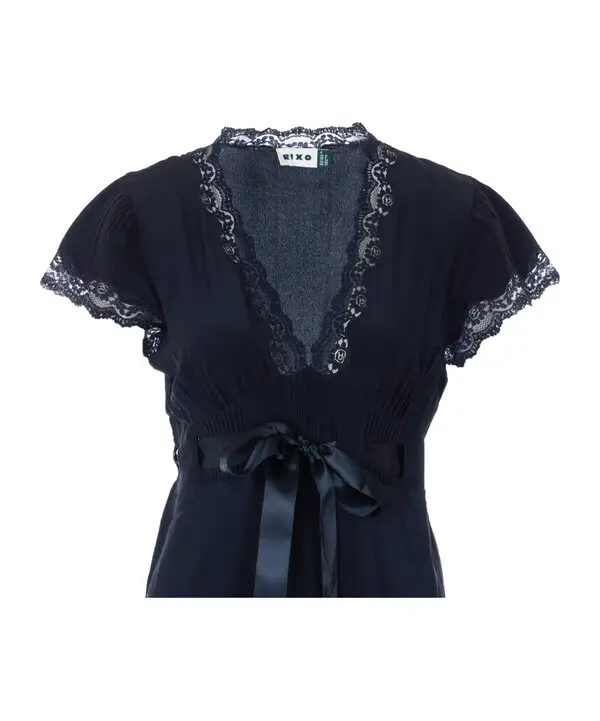 Rixo Marlice Lace Trim Maxi Dress