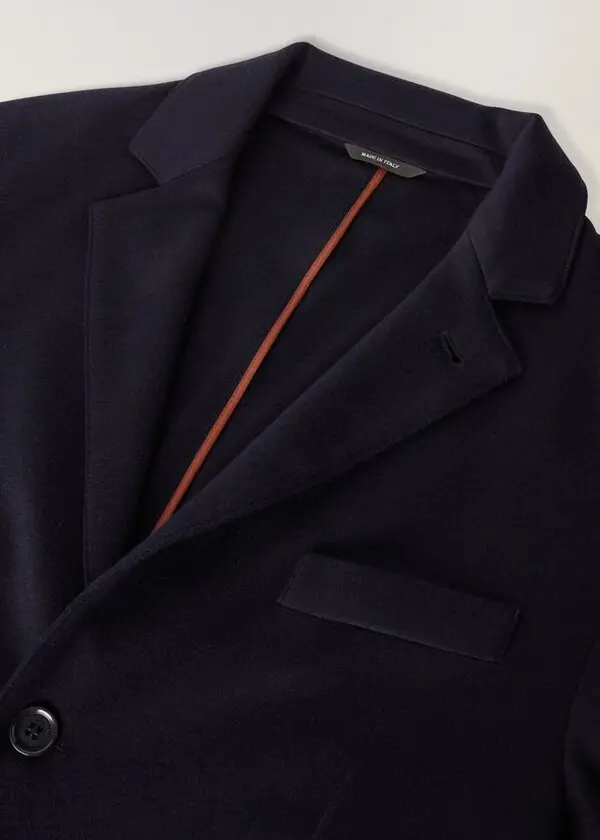 Loro Piana Lapel Long-sleeved Wool Suit Coat