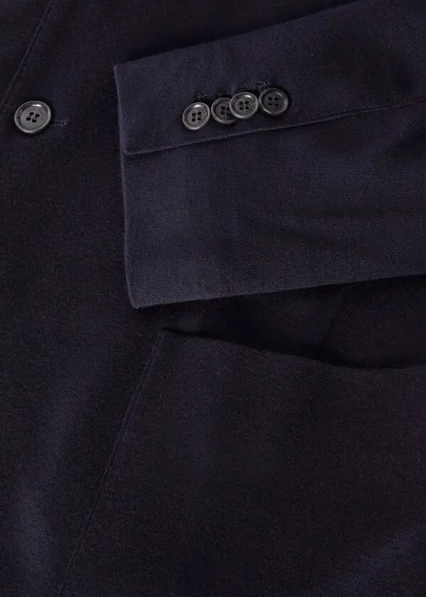 Loro Piana Lapel Long-sleeved Wool Suit Coat