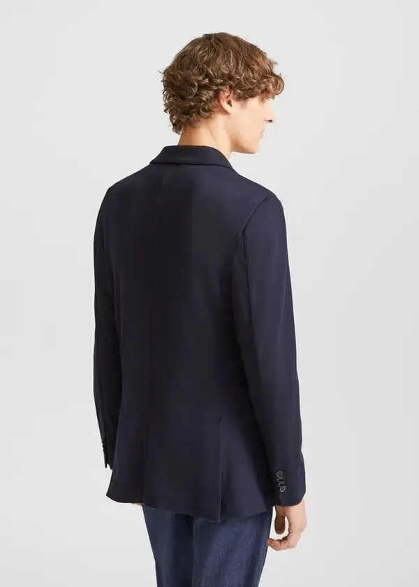 Loro Piana Lapel Long-sleeved Wool Suit Coat