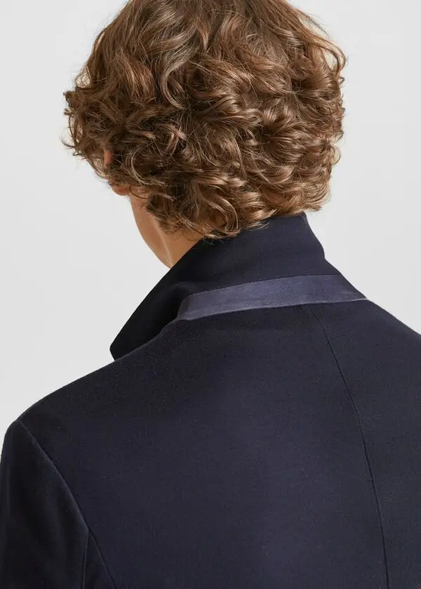 Loro Piana Lapel Long-sleeved Wool Suit Coat