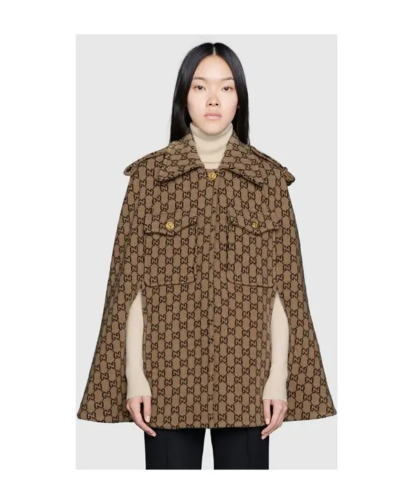 Gucci Gg Wool Cape