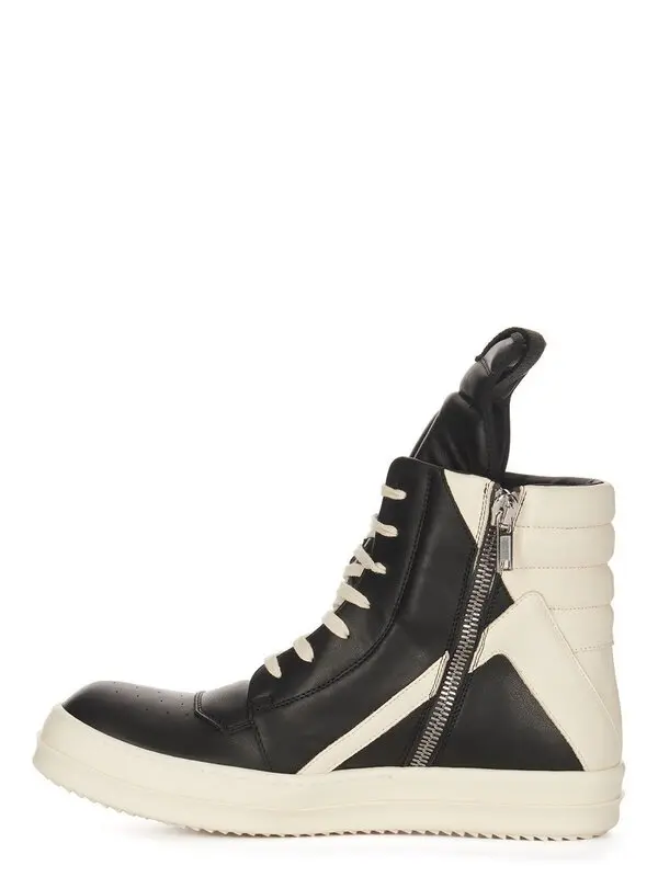 Rick Owens Geobasket Round Toe Lace-up Sneakers