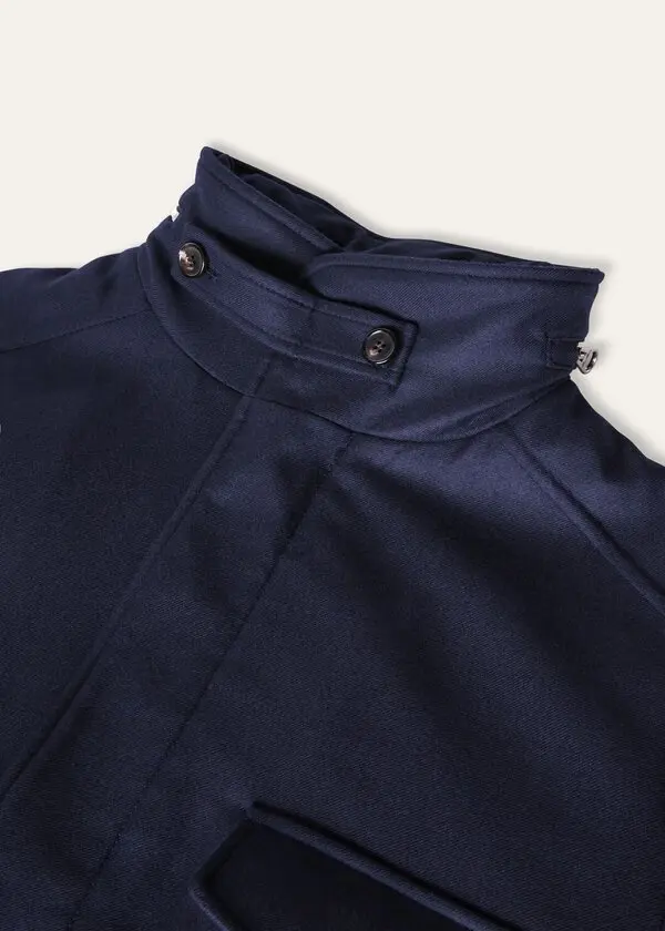 Loro Piana Traveller Freshly Cut Wool Stand-collar Casual Jacket