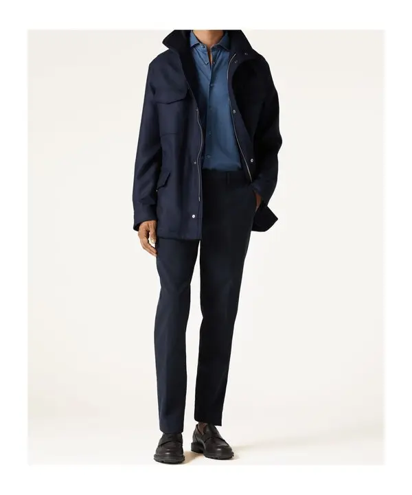 Loro Piana Traveller Freshly Cut Wool Stand-collar Casual Jacket