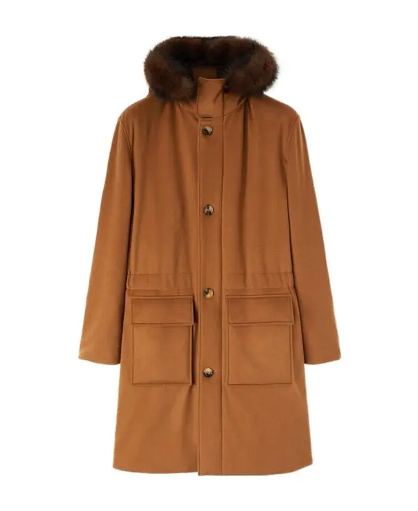 Loro Piana Tov Hooded Long-sleeved Coat - Brown