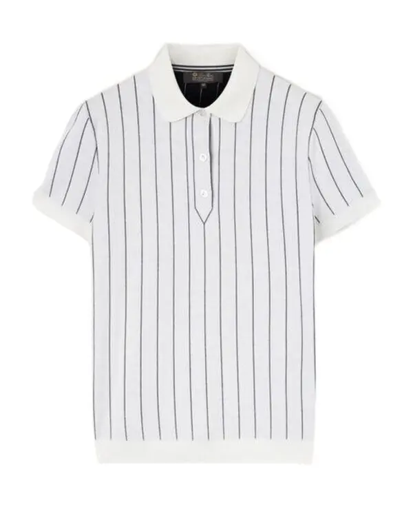 Loro Piana Striped Wool Polo Shirt