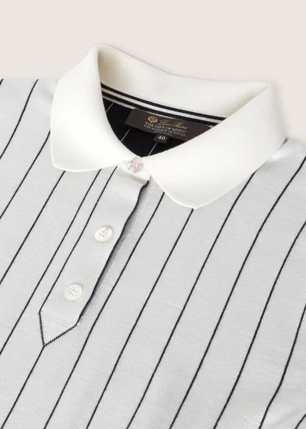 Loro Piana Striped Wool Polo Shirt
