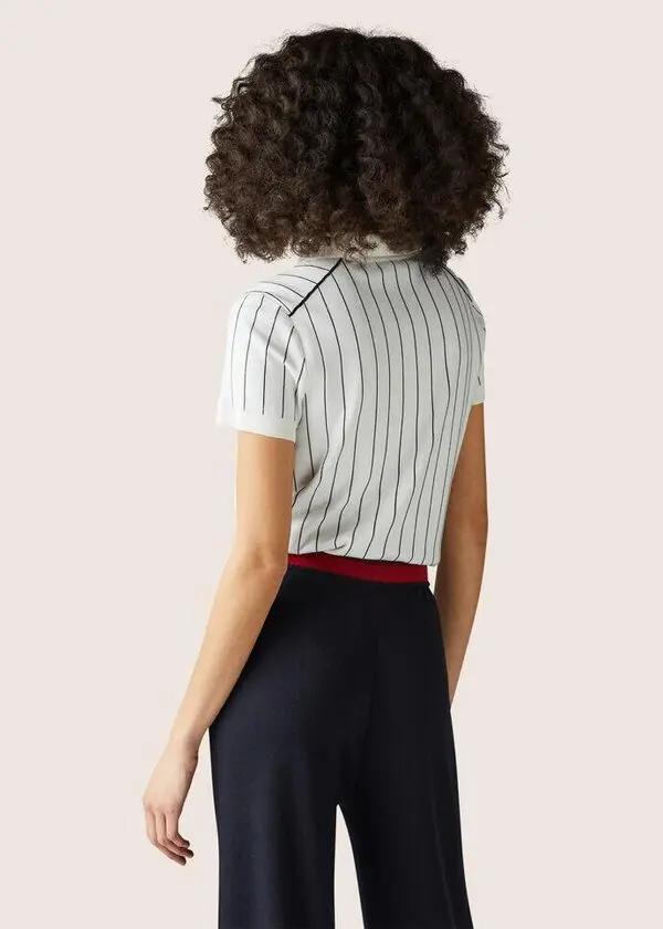 Loro Piana Striped Wool Polo Shirt