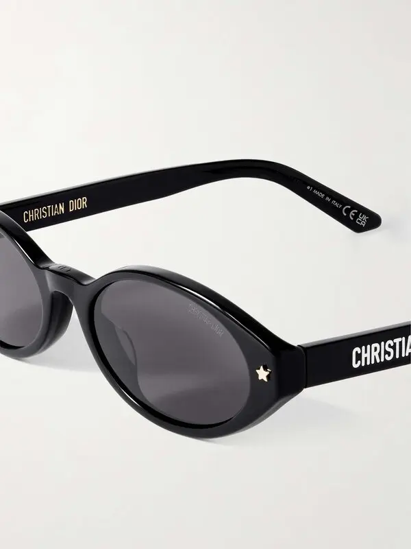 Dior Diorpacific R1i Oval Frame Sunglasses - Black
