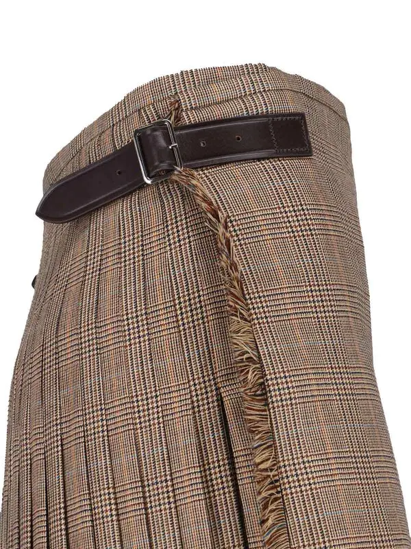 Phoebe Philo Belted Pleated Mini Skirt