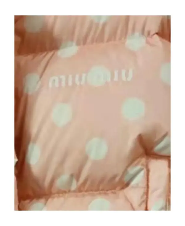 Miu Miu Polka-dot Cropped Puffer Jacket