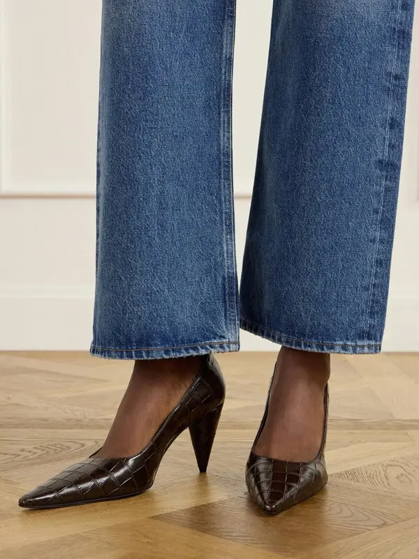 Stella McCartney Pump 80 Croc-effect Vegetarian Material Pumps
