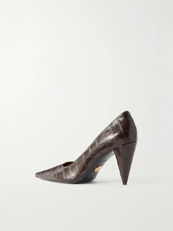 Stella McCartney Pump 80 Croc-effect Vegetarian Material Pumps