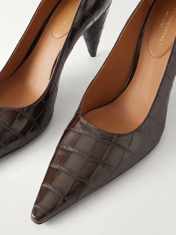 Stella McCartney Pump 80 Croc-effect Vegetarian Material Pumps